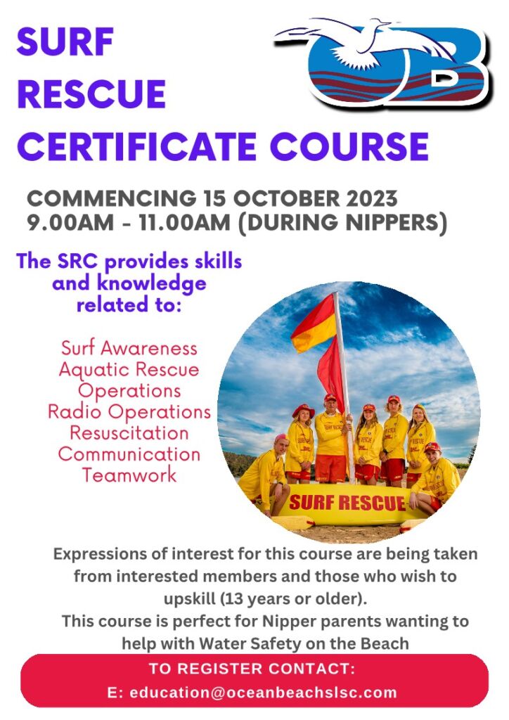 Surf Rescue Certificate Course – starting 15 October 2023 – Ocean Beach ...